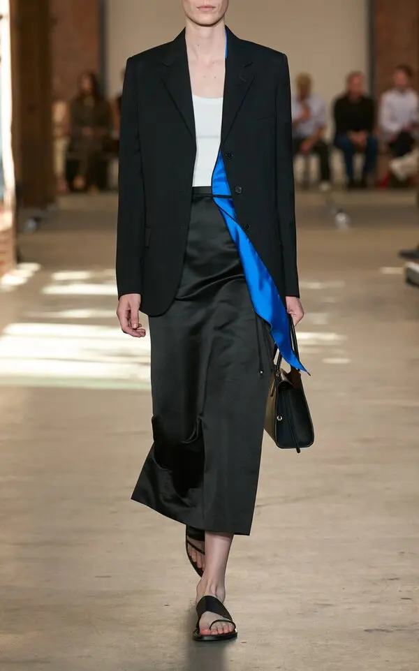 Calvin Klein Maelys Mid-rise Silk-wool Midi Skirt