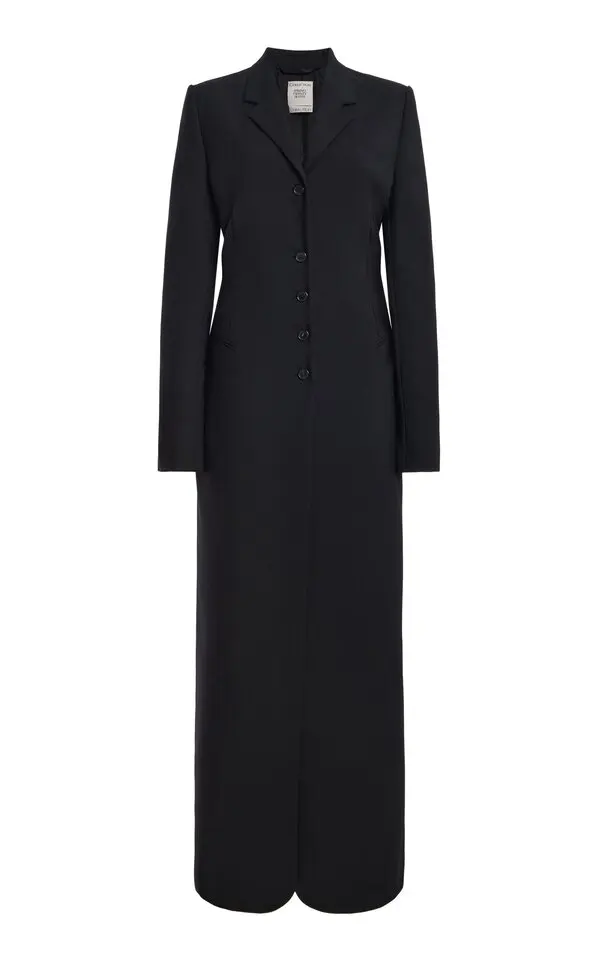 Calvin Klein Jade Single-breasted Wool Coat - Black