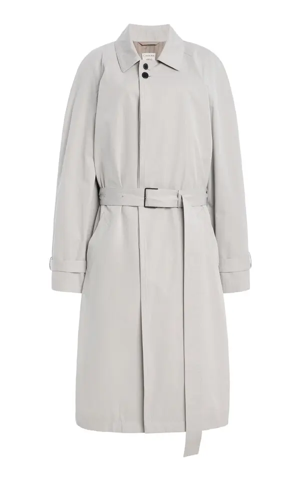 Calvin Klein Neda Collared Cotton-blend Trench Coat