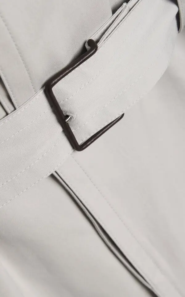 Calvin Klein Neda Collared Cotton-blend Trench Coat