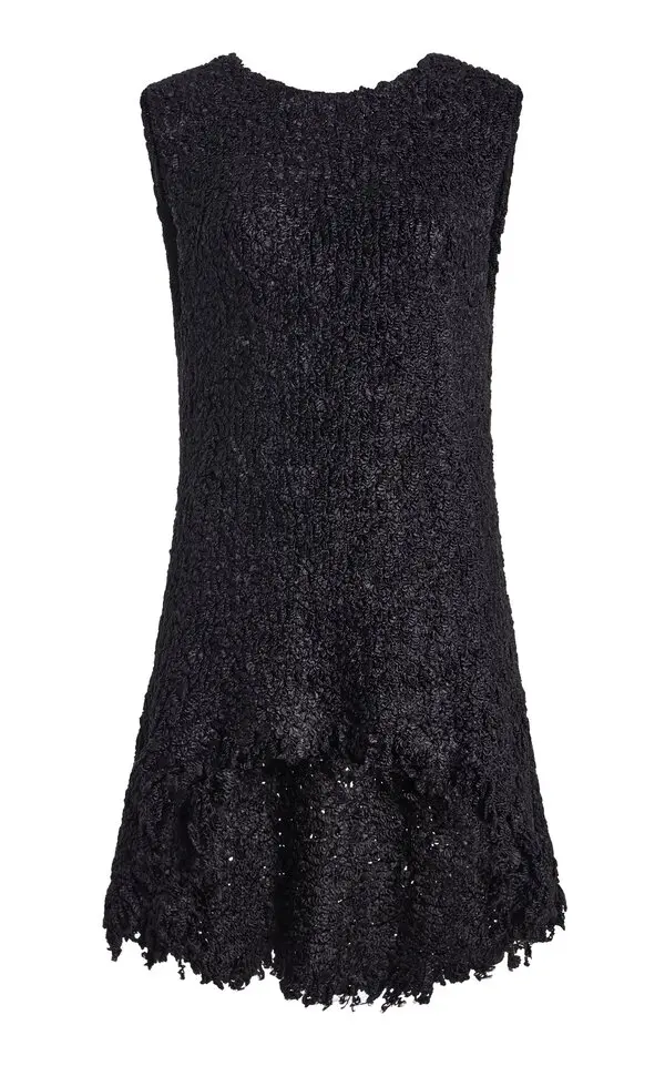 Calvin Klein Elara Crinkled Silk Top - Black