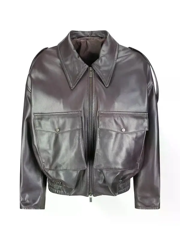 SALVATORE SANTORO Leather Oversized Jacket