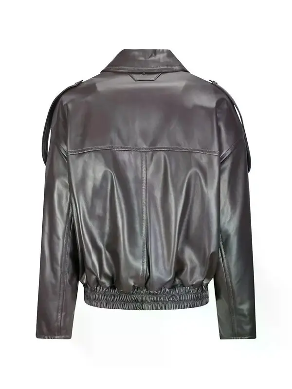 SALVATORE SANTORO Leather Oversized Jacket