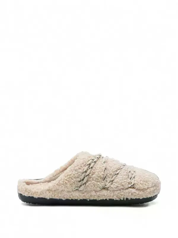 Moon Boot Teddy Slippers Beige - Neutrals