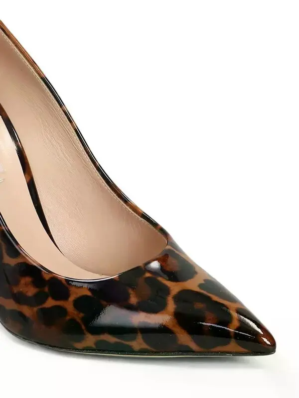 Casadei Leopard-print Patent-leather Pumps