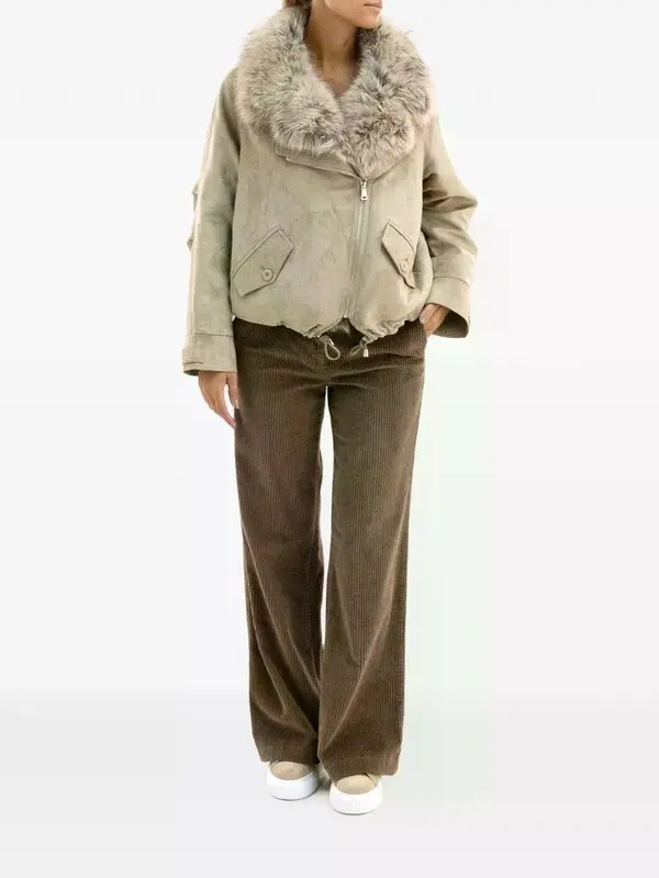 VALENTINI 1972 Faux-fur Trim Drawstring Jacket
