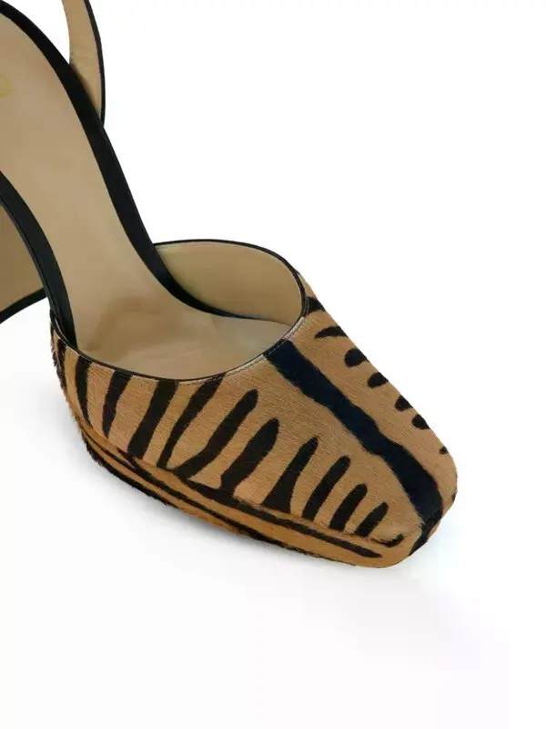 Fendi After 9 Animal-print Slingback Pumps - Neutrals