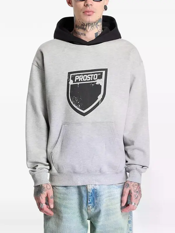 PROSTO Splash Shield Logo-print Hoodie