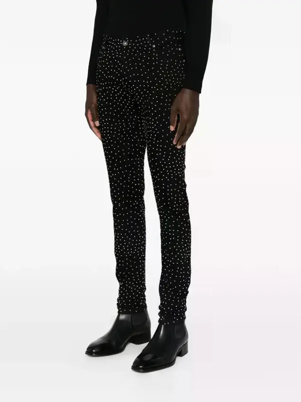 Balmain Stud-embellished Skinny Jeans