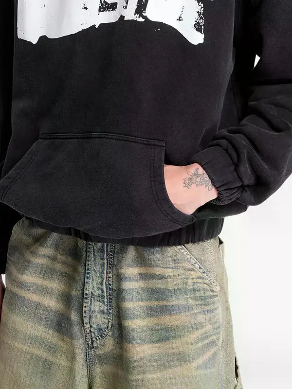 PROSTO Splash Washed Logo-print Hoodie