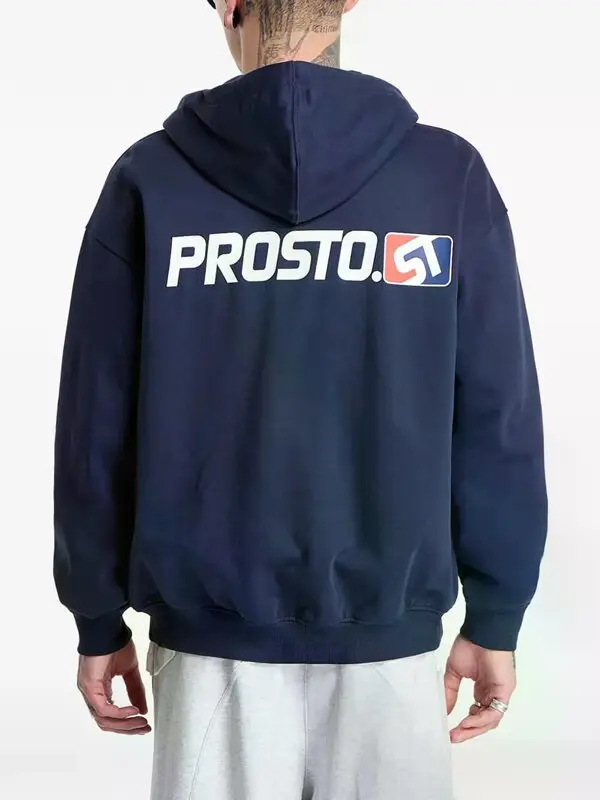 PROSTO St Zip-up Logo-patch Hoodie