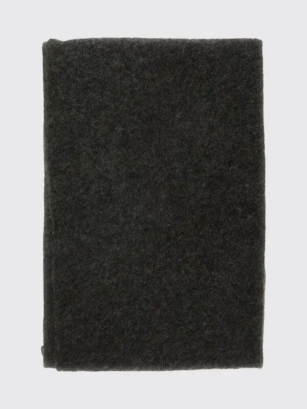 Brunello Cucinelli Triangular Cashmere Scarf With Embroidery And Monili - Black