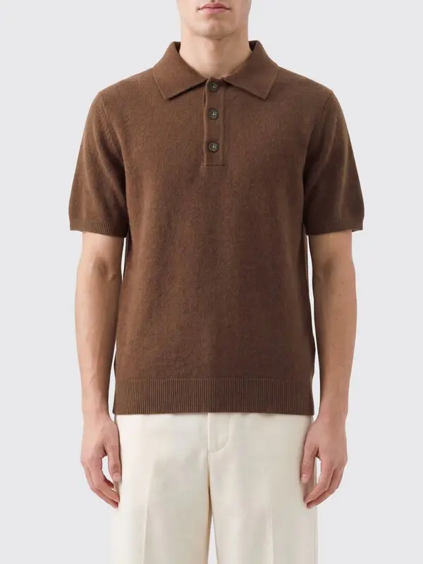 ENTIRE STUDIOS Knitted Wool And Cashmere Blend Polo Shirt With Three Buttons - Cedar