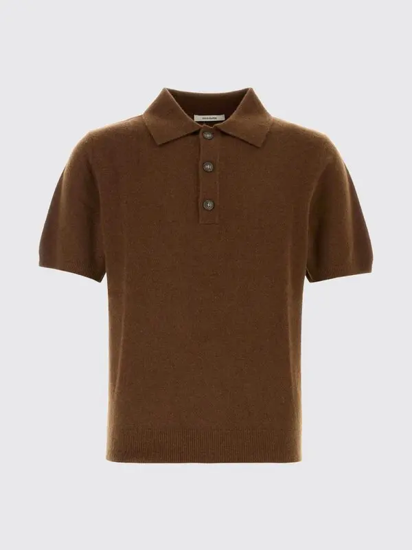 ENTIRE STUDIOS Knitted Wool And Cashmere Blend Polo Shirt With Three Buttons - Cedar