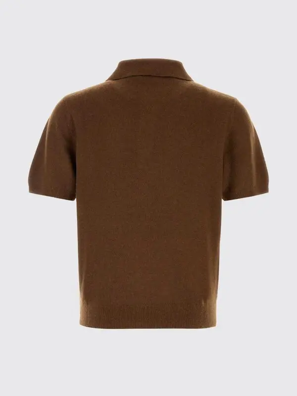 ENTIRE STUDIOS Knitted Wool And Cashmere Blend Polo Shirt With Three Buttons - Cedar