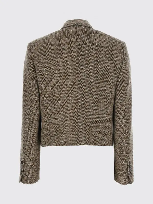 Brunello Cucinelli Double-breasted Chevron Wool Blazer With Peak Lapels