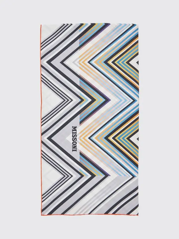 Missoni Square Pure Silk Foulard With Zig-zag Pattern - Multicolor