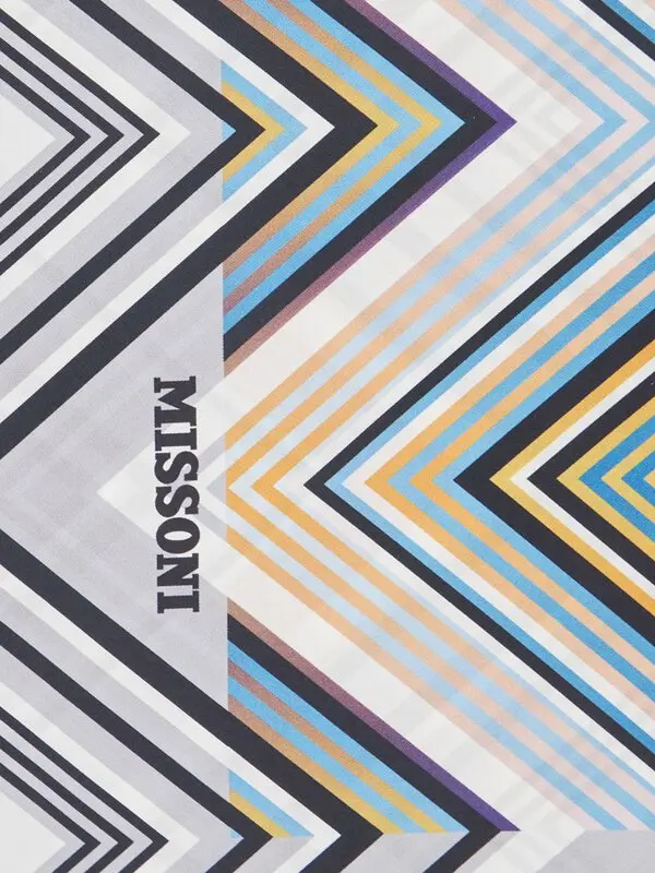 Missoni Square Pure Silk Foulard With Zig-zag Pattern - Multicolor
