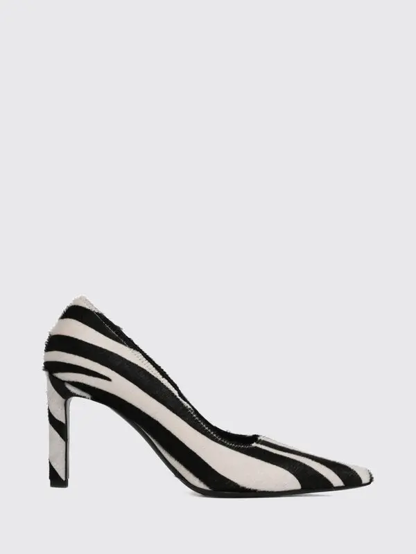 Liviana Conti Zebra Print Pony Hair Pumps With Stiletto Heel