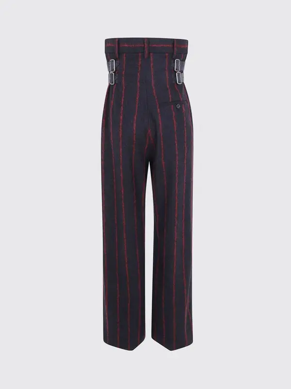 VIVIENNE WESTWOOD Lauren High-waisted Wide-leg Trousers In Striped Wool Blend