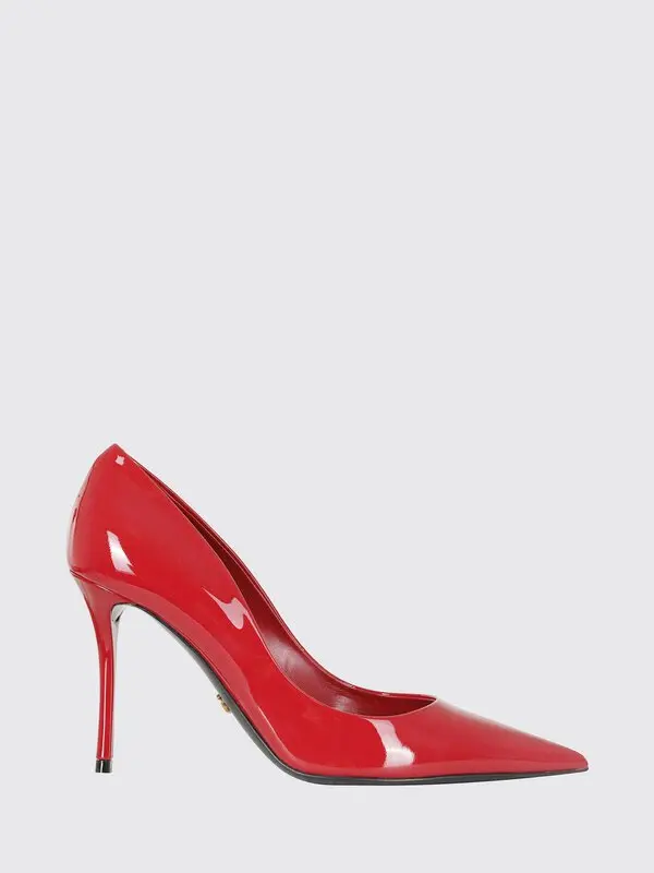Dolce & Gabbana Patent Leather Court Shoes With Dg Monogram And Stiletto Heel - Red