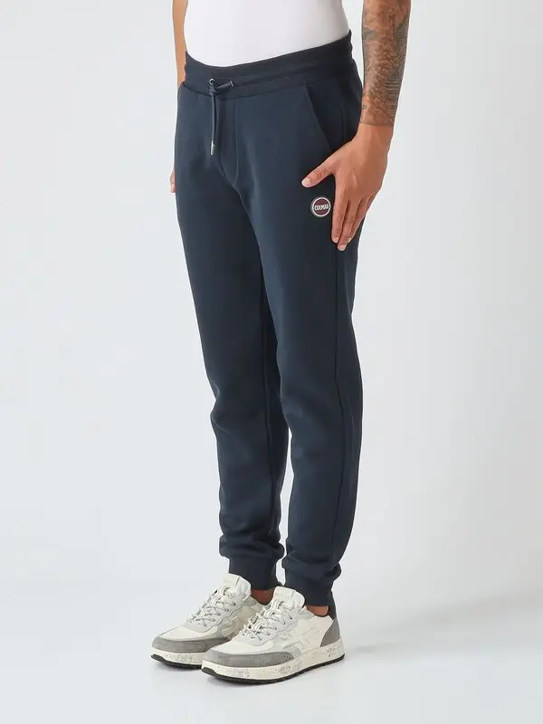 COLMAR Slim Fit Cotton Blend Joggers With A Drawstring Waistband - Navy