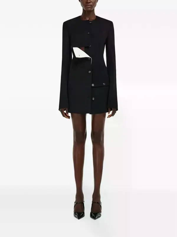 FERRAGAMO Button Detail Mini Dress