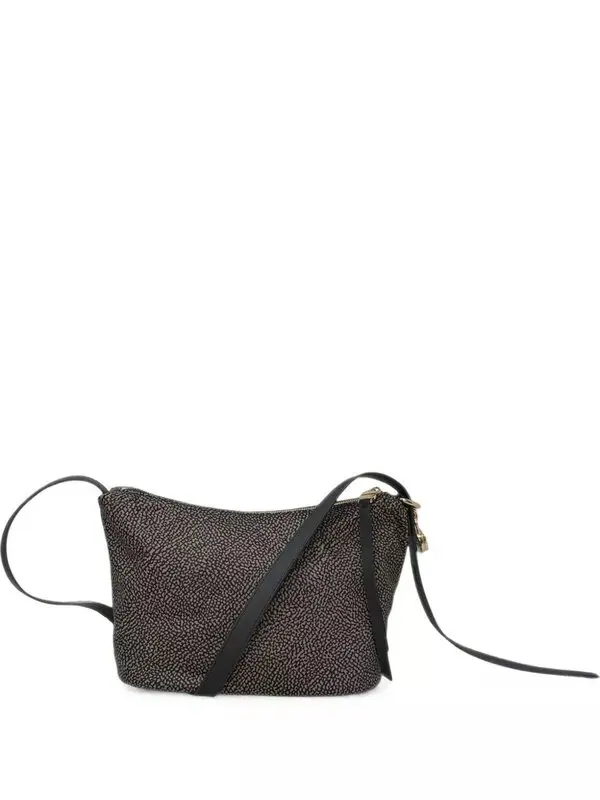 Borbonese Small Prive Opium-print Shoulder Bag - Black