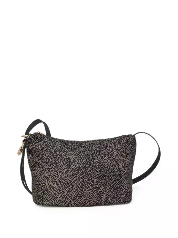 Borbonese Small Prive Opium-print Shoulder Bag - Black