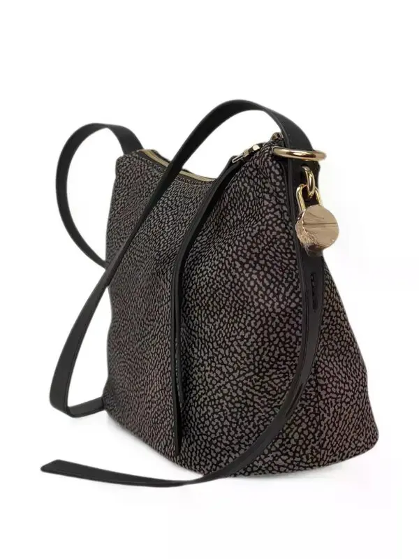 Borbonese Small Prive Opium-print Shoulder Bag - Black