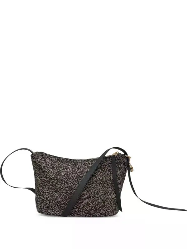 Borbonese Small Prive Opium-print Shoulder Bag - Black