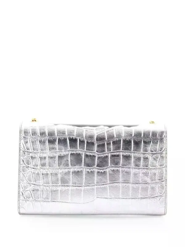 Saint Laurent Classic Monogram Crocodile Embossed Leather Medium Crossbody Bag