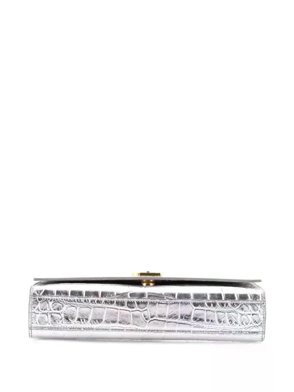 Saint Laurent Classic Monogram Crocodile Embossed Leather Medium Crossbody Bag