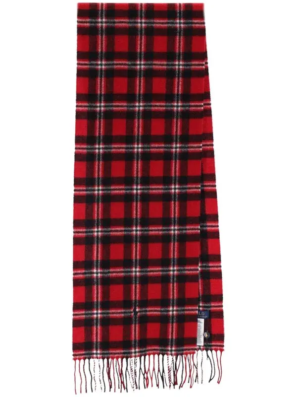 Polo Ralph Lauren Checked Fringe Scarf
