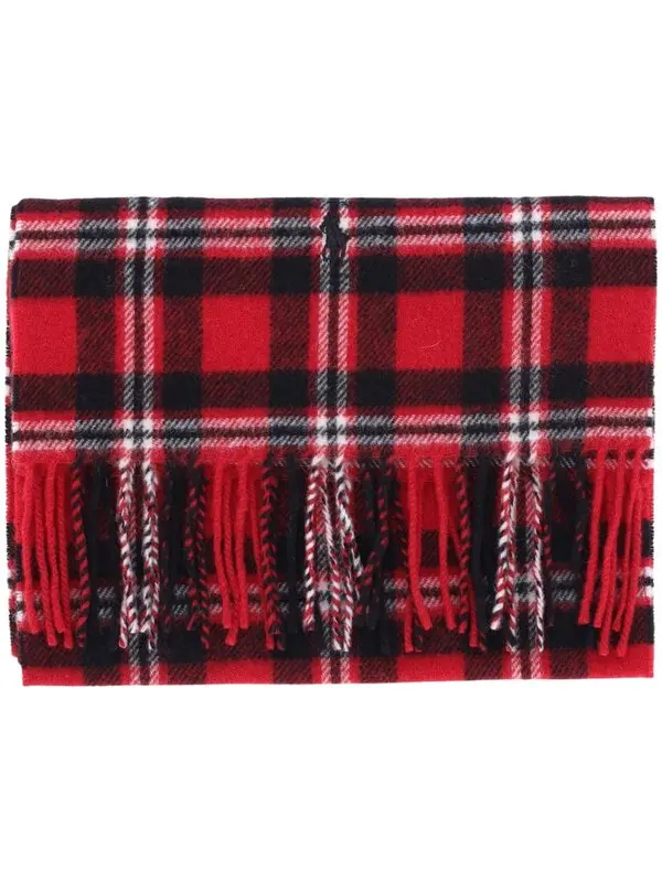 Polo Ralph Lauren Checked Fringe Scarf