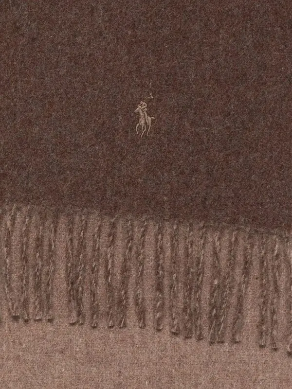 Polo Ralph Lauren Fringed Logo-embroidered Scarf