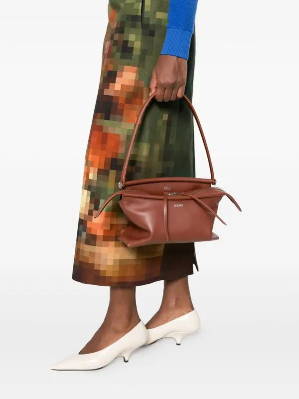 Loewe Whisker Small Leather Shoulder Bag - Brown