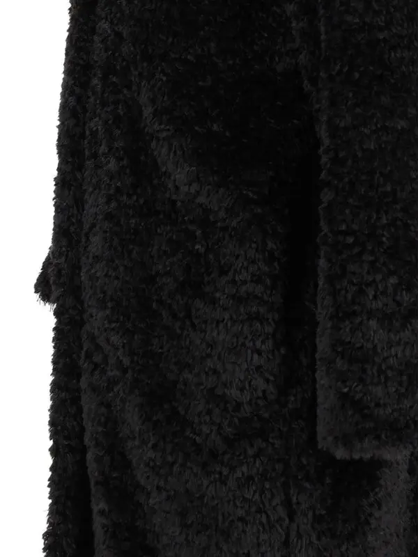 Herno Cappotto Teddy Curly In Ecopelliccia - Black