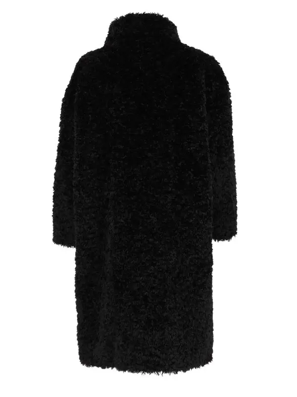 Herno Cappotto Teddy Curly In Ecopelliccia - Black