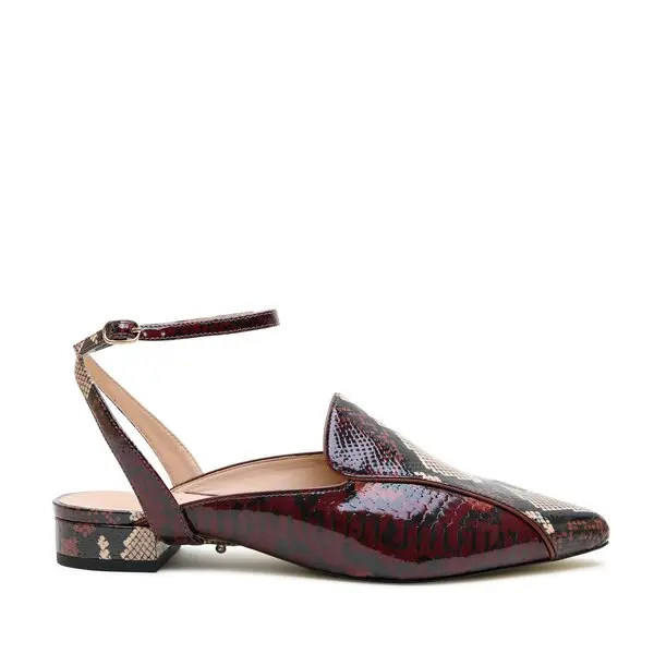 ALTERRE Burgundy Python Marilyn Pointed Loafer