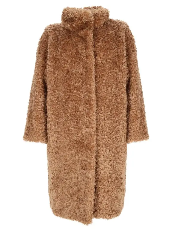 Herno Cappotto Teddy Curly In Ecopelliccia - Brown