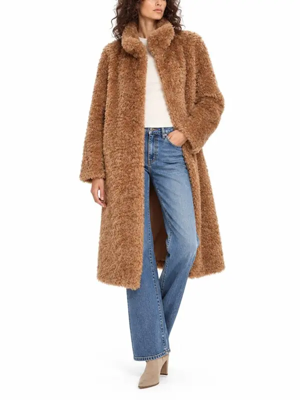 Herno Cappotto Teddy Curly In Ecopelliccia - Brown