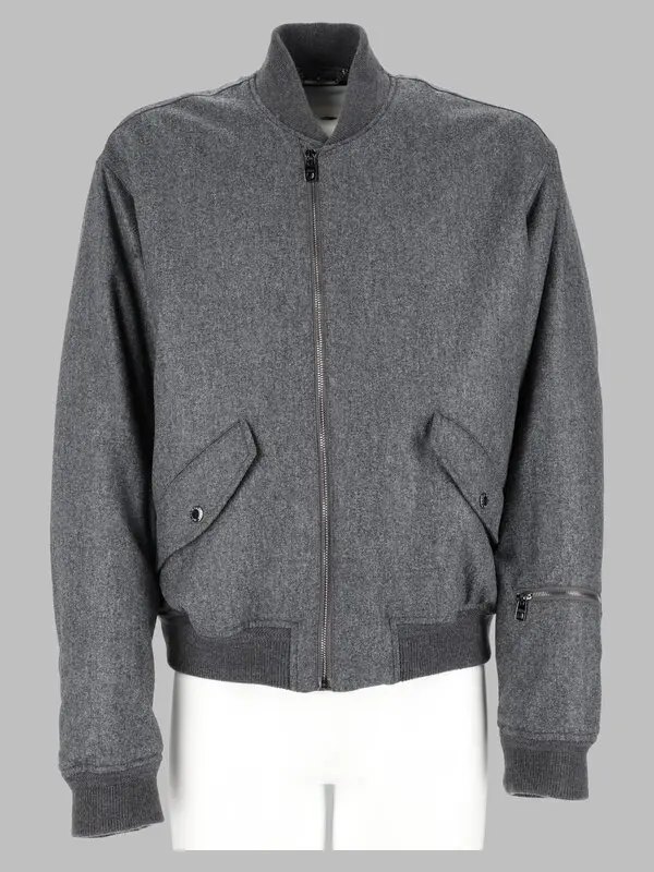 Dolce & Gabbana Bomber In Flanella Di Lana Imbottito