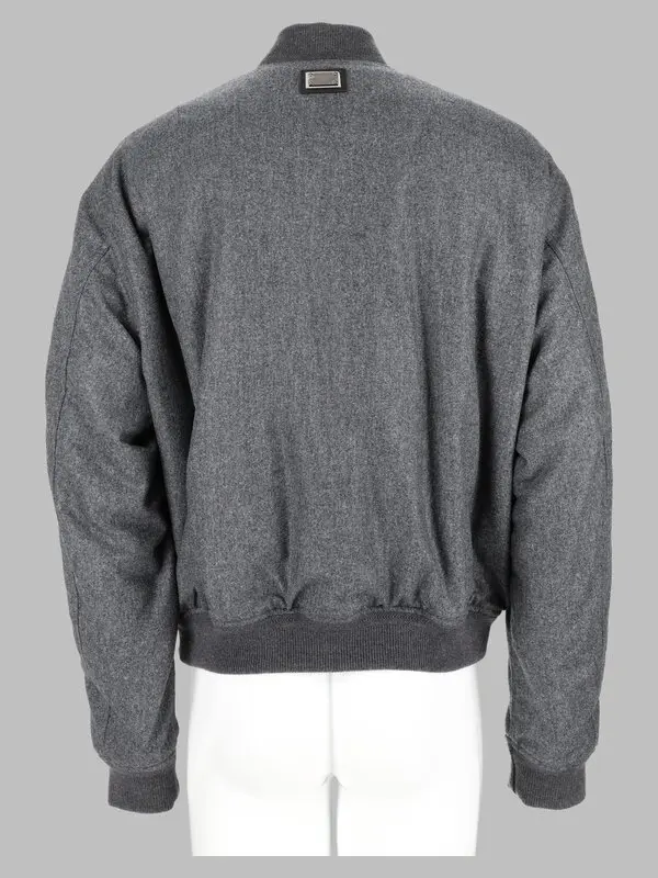 Dolce & Gabbana Bomber In Flanella Di Lana Imbottito
