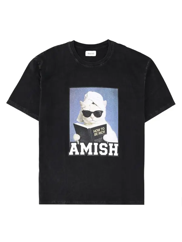 AMISH SUPPLIES T-shirt Con Stampa "rich Cat