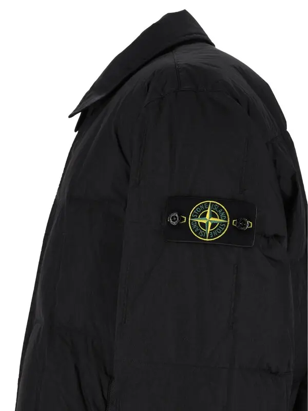 Stone Island Piumino Antigoccia Con Colletto Rigido