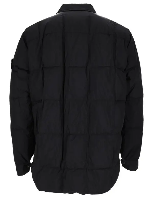 Stone Island Piumino Antigoccia Con Colletto Rigido