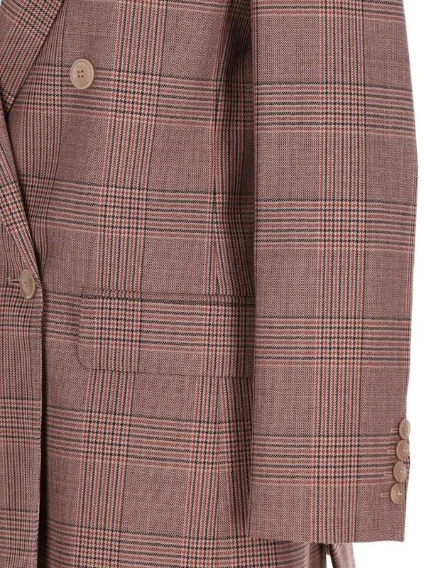 Max Mara Blazer Doppiopetto In Lana Principe Di Galles