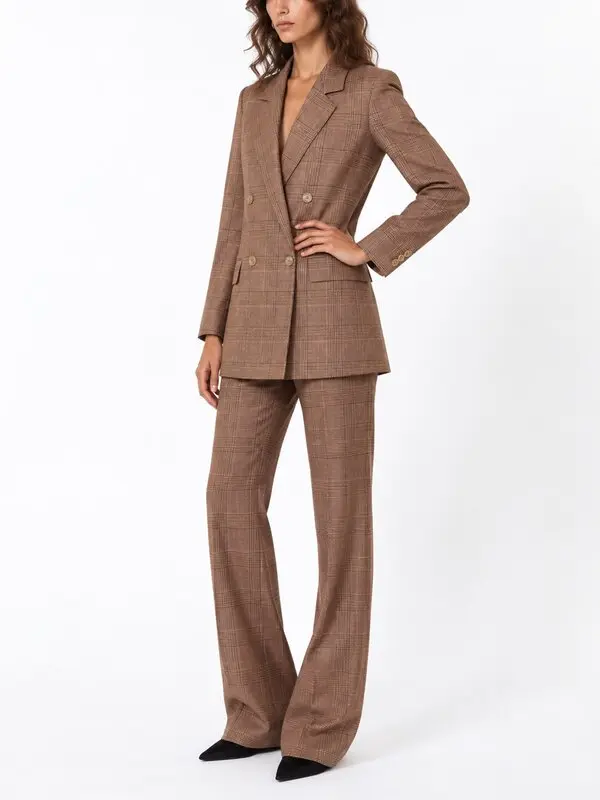 Max Mara Blazer Doppiopetto In Lana Principe Di Galles
