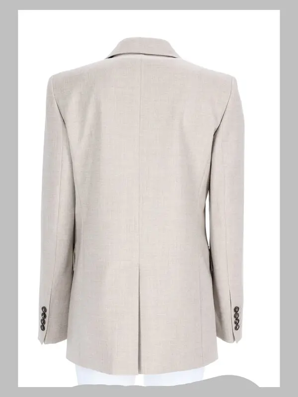 Max Mara Blazer Monopetto In Flanella Di Lana